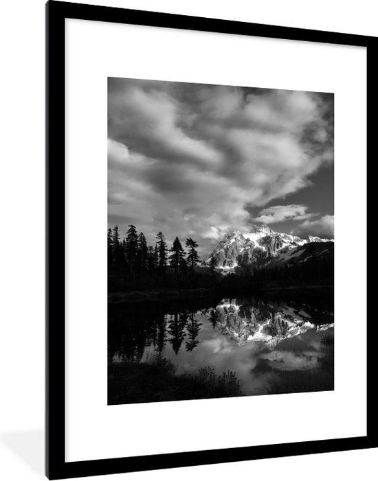 Fotolijst incl. Poster Zwart Wit- Een zwart wit afbeelding van het ...