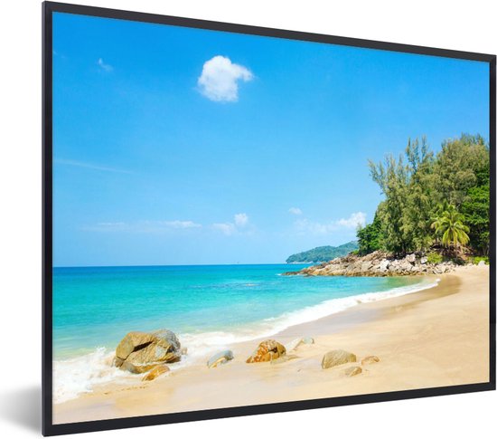 Fotolijst incl. Poster - Strand - Zee - Planten - Tropical - 40x30 cm - Posterlijst | bol