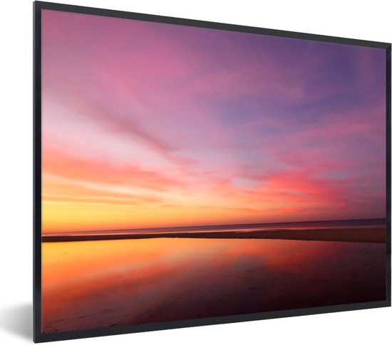 Fotolijst incl. Poster - Zee - Kleuren - Zon - 80x60 cm - Posterlijst | bol