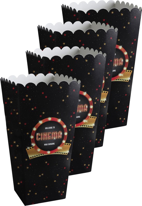 Santex Popcorn/snoep bakjes - 16x - Hollywood/film thema - karton - 6 x ...