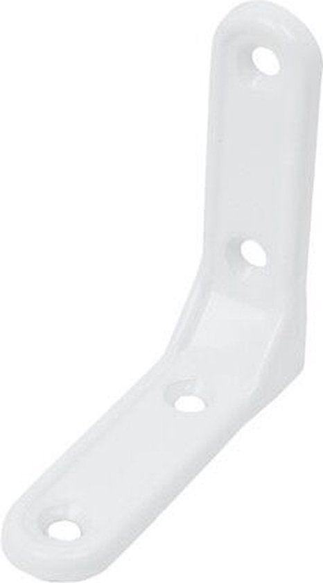 Hoekbeugel Staal Wit 75x75x20mm | bol