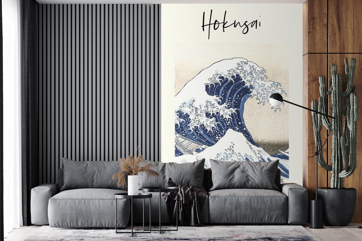 Behang - Fotobehang Japanse kunst - The great wave off Kanagawa ...