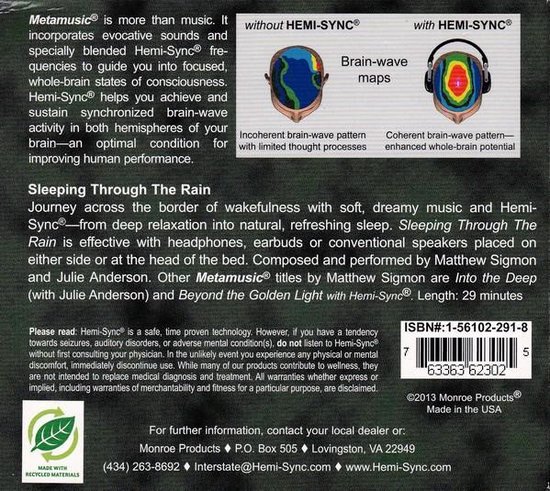Matthew Sigmon & Julie Anderson - Sleeping Through The Rain (CD) (Hemi-Sync),... | bol