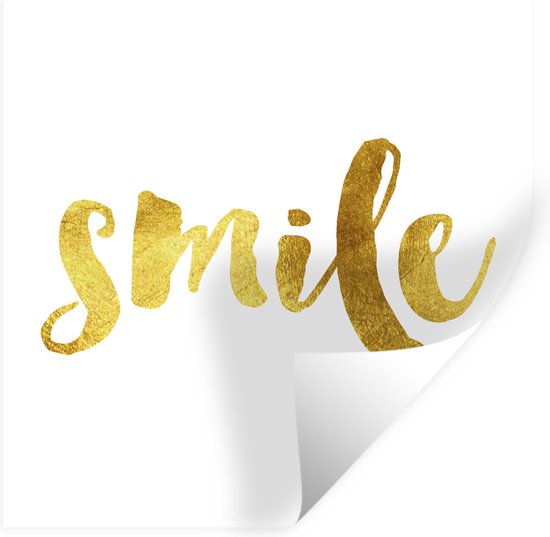 Muursticker Happy quotes - Vrolijke quote Smile opwitte achtergrond ...