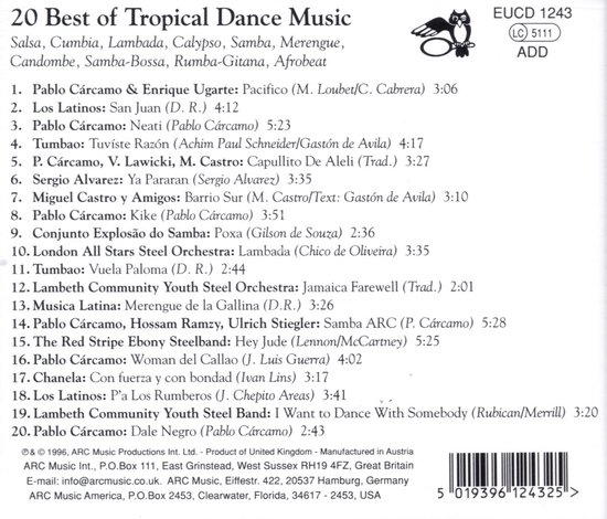 Various Artists - 20 Best Of Tropical Dance Music (CD), various artists ...