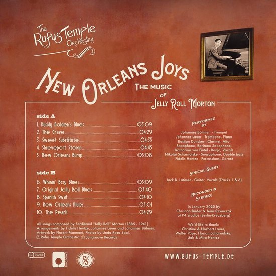 Rufus Temple Orchestra - New Orleans Joy (LP), Rufus Temple Orchestra ...