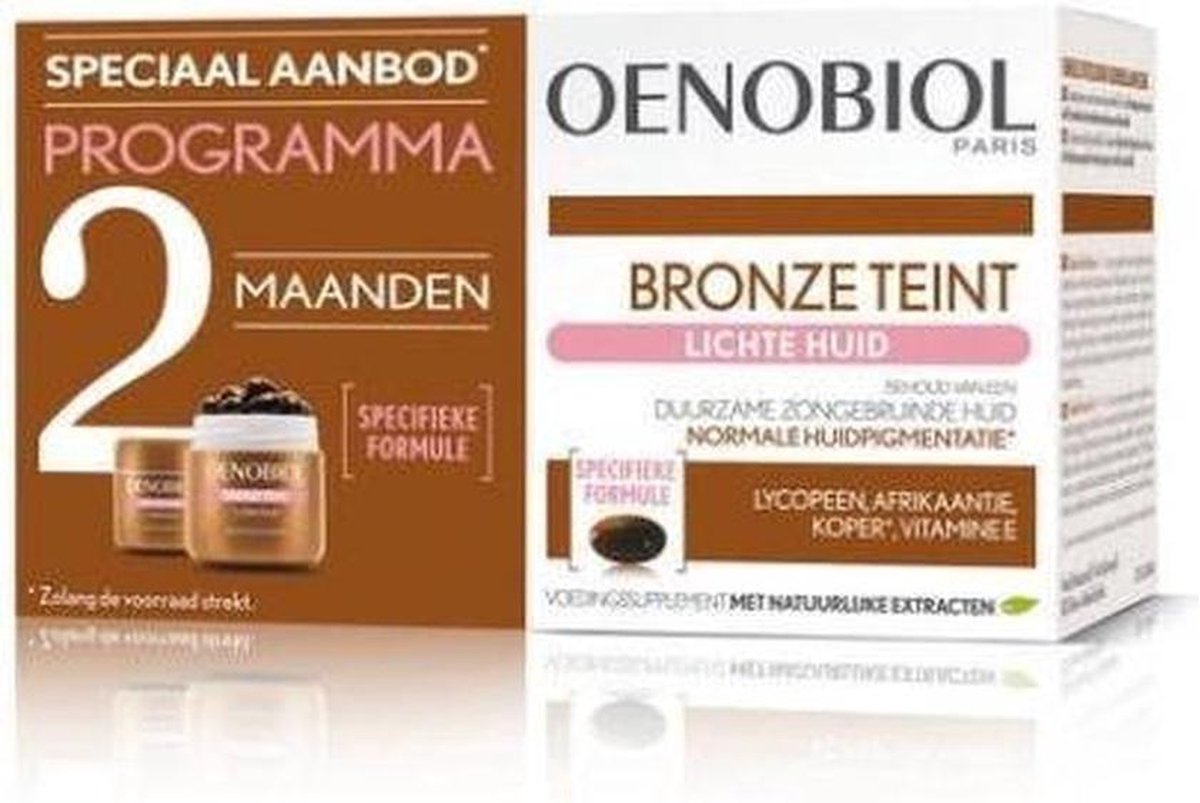 Oenobiol Bronze Teint - voor Lichte Huid - Zelfbruiner - Bruiner zonder Zon - 2 x 30... | bol.com