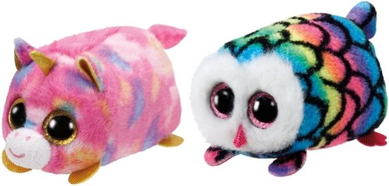 Ty - Knuffel - Teeny Ty's - Hootie Owl & Star Unicorn | bol
