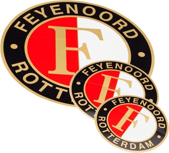 Feyenoord Sticker Gouden Logo, Middel, 10cm | bol