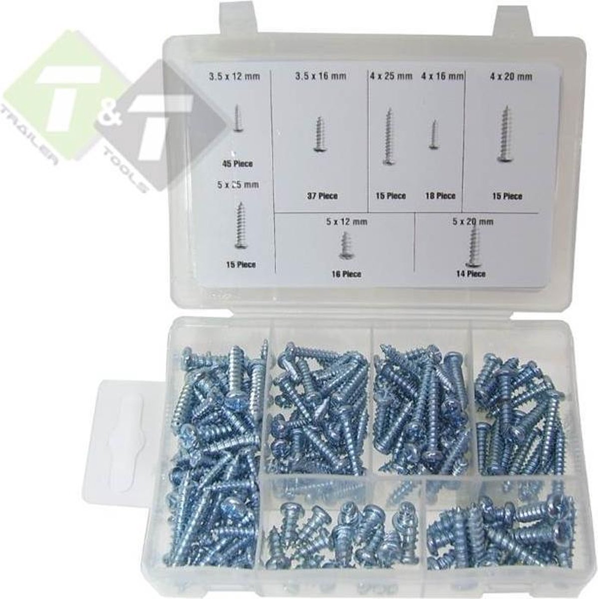 Parker assortiment, 175 delig, verschillende maten Parkerschroeven ...