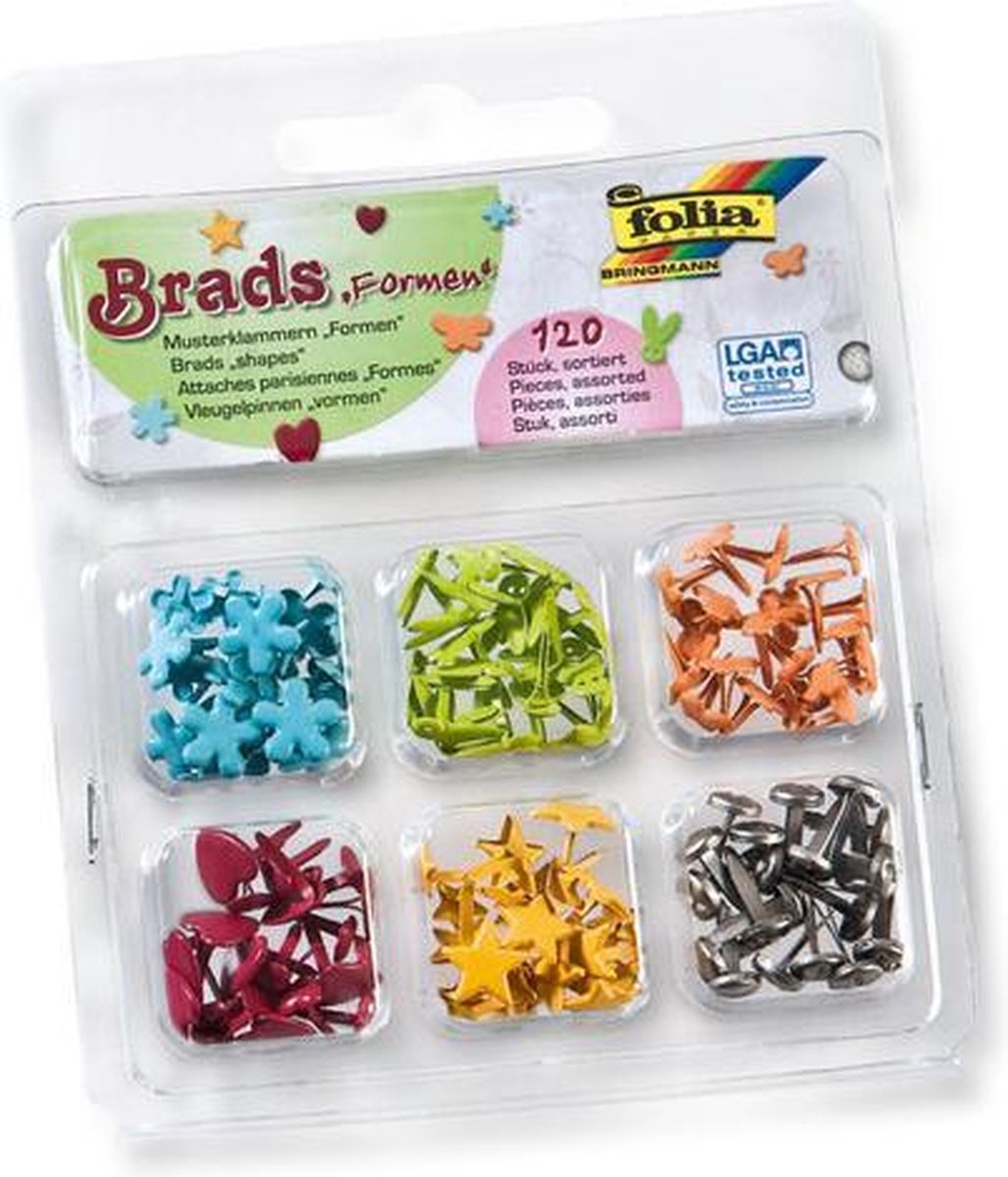Splitpennen Folia 120 stuks - vormen assorti formaten | bol