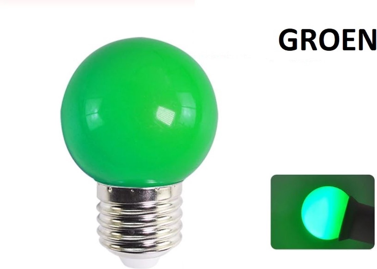 LED Bollamp E27 - 2 Watt - Groen | bol