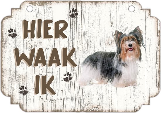 Waakbord | Hier Waak Ik: Biewer Yorkshire Terrier | bol.com Waakbord | Hier Waak Ik: Biewer Yorkshire Terrier | bol.com