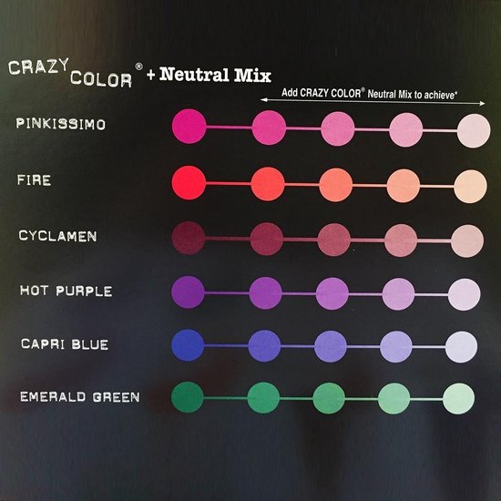 Crazy Color Semi permanente haarverf kit Starter Palette Multicolours ...