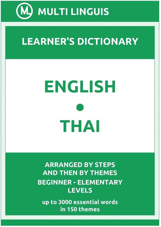 Thai Language Dictionaries - English-Thai Learner's Dictionary ...