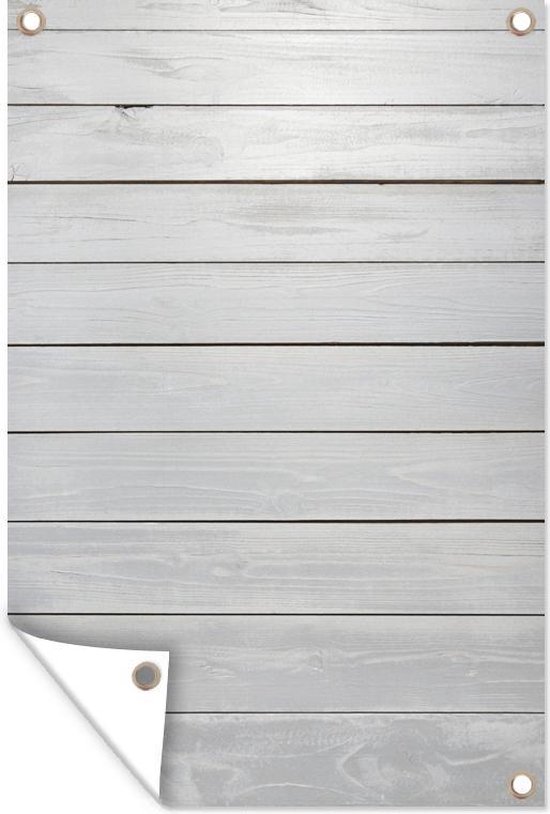 Tuinposters buiten Achtergrond van witte planken - 60x90 cm - Tuindoek ...