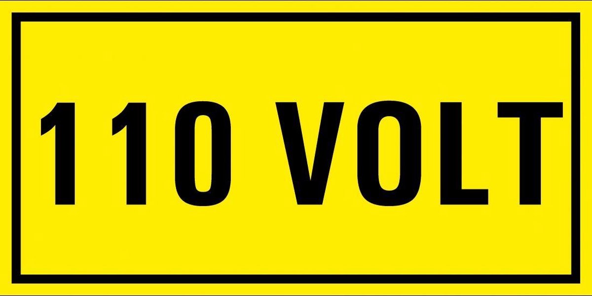110 volt sticker 100 x 50 mm | bol