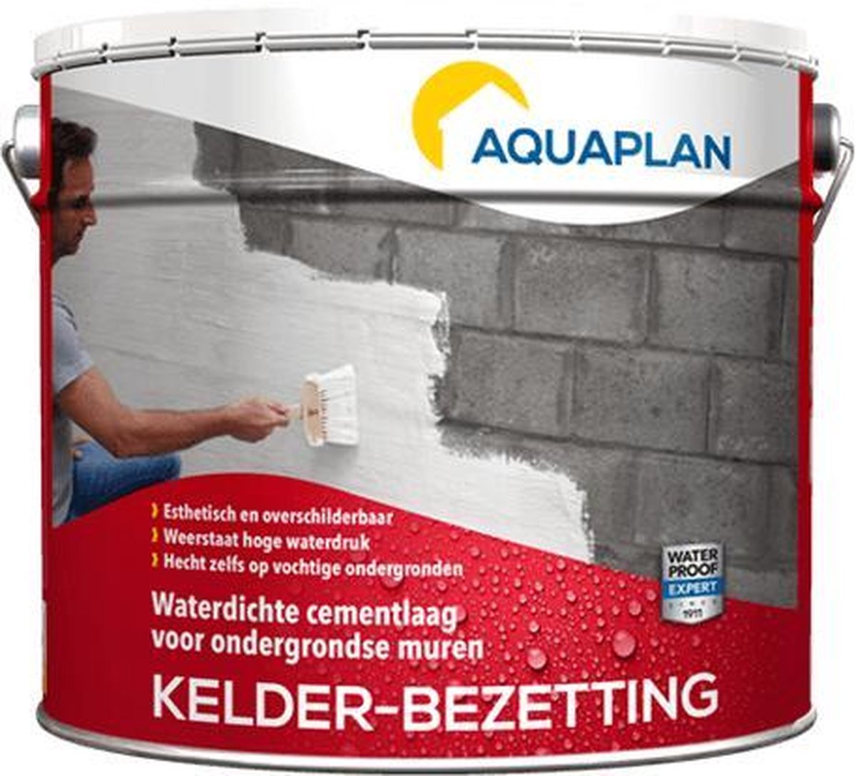 Aquaplan Kelder Bezetting Waterdichte Cementcoating 10 Kg Bol Aquaplan Kelder Bezetting Waterdichte Cementcoating 10 Kg Bol