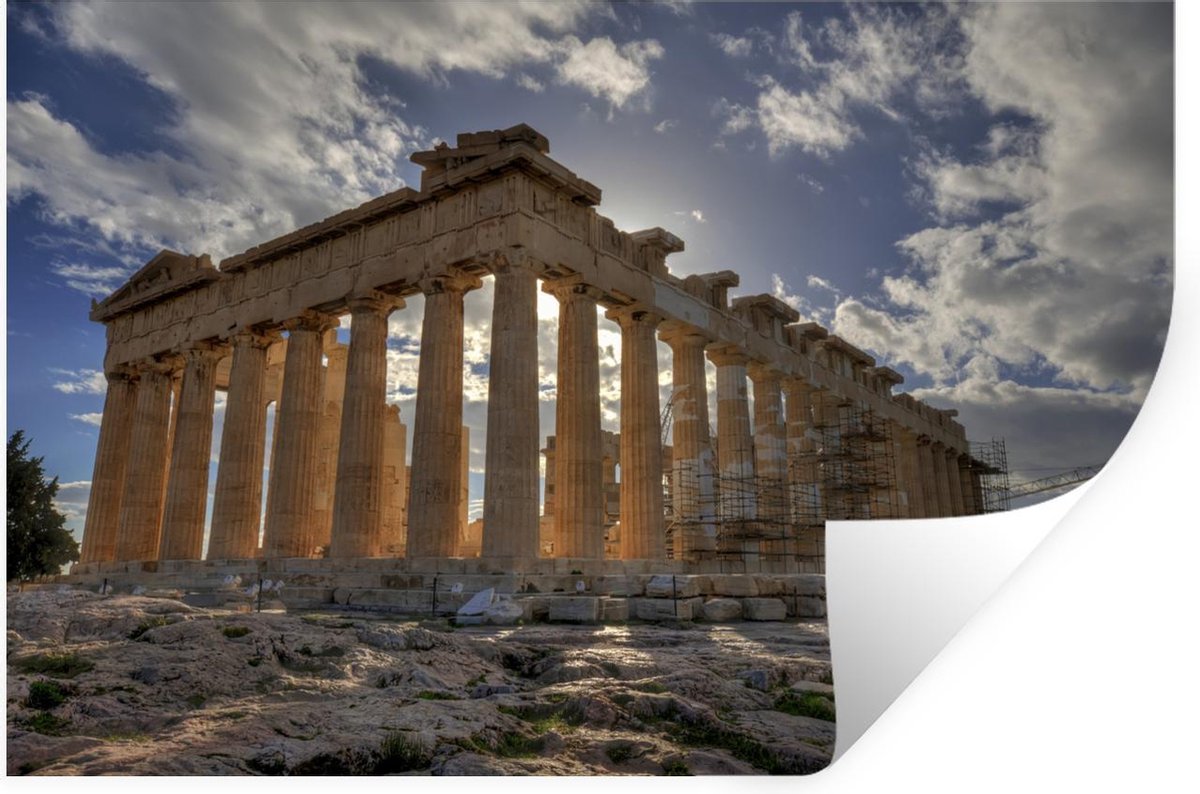 Muurstickers - Sticker Folie - Het historische Parthenon in het Griekse ...