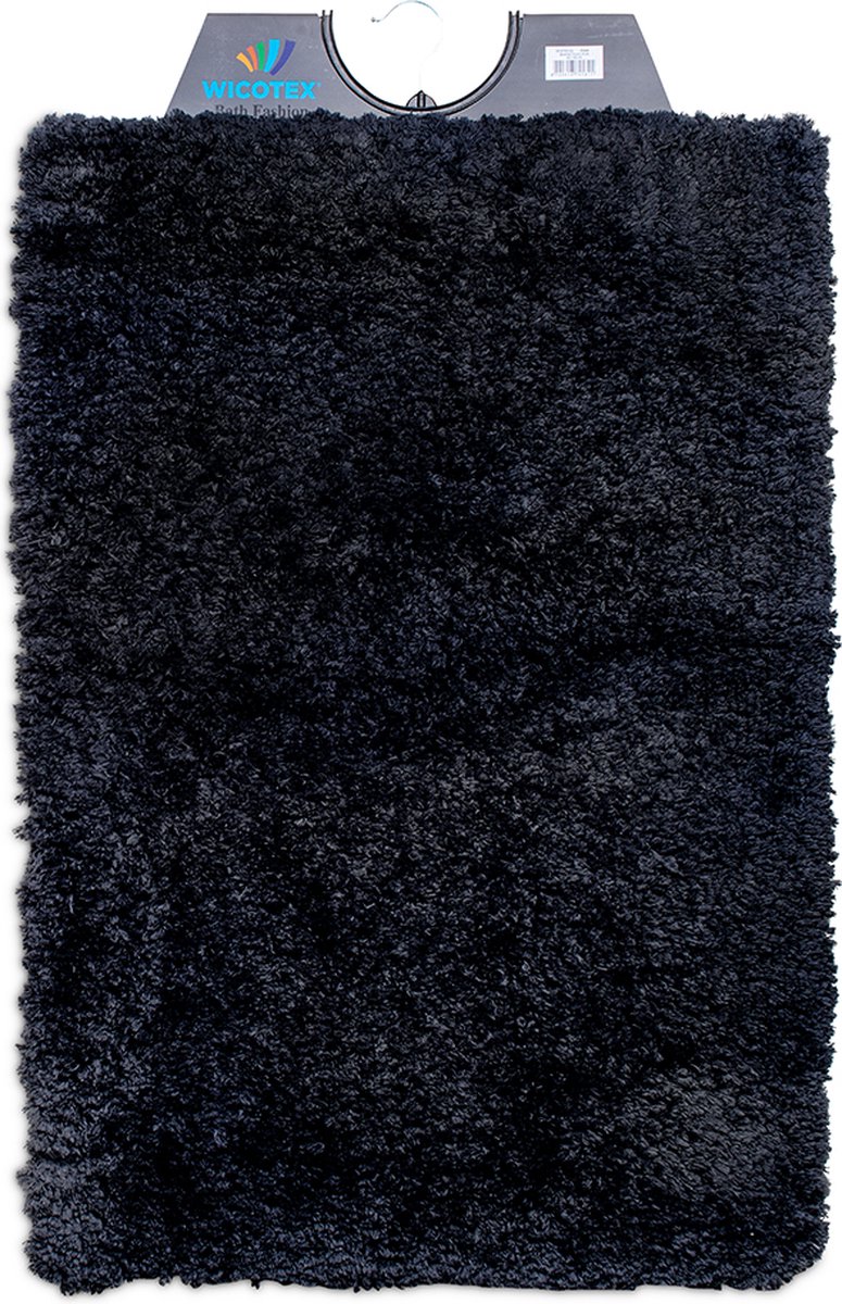 Wicotex-Badmat Classic pure 60x90cm zwart-Antislip onderkant | bol.com