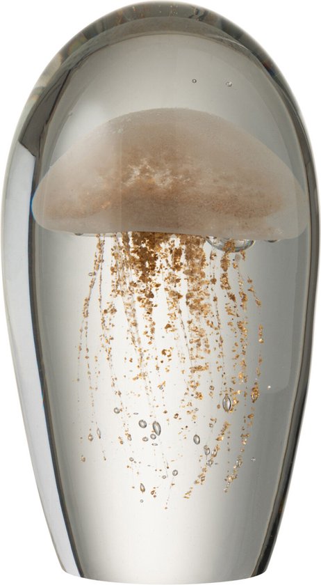 J-Line Presse Papier Kwal Glas Goud Medium | bol