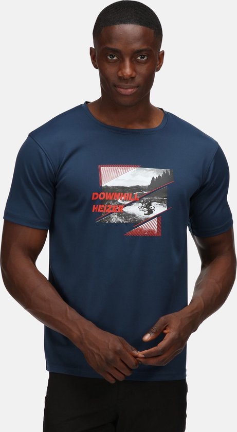 Het Regatta Fingal Slogan T-shirt met korte mouwen - heren - met opdruk - sneldrogend... | bol