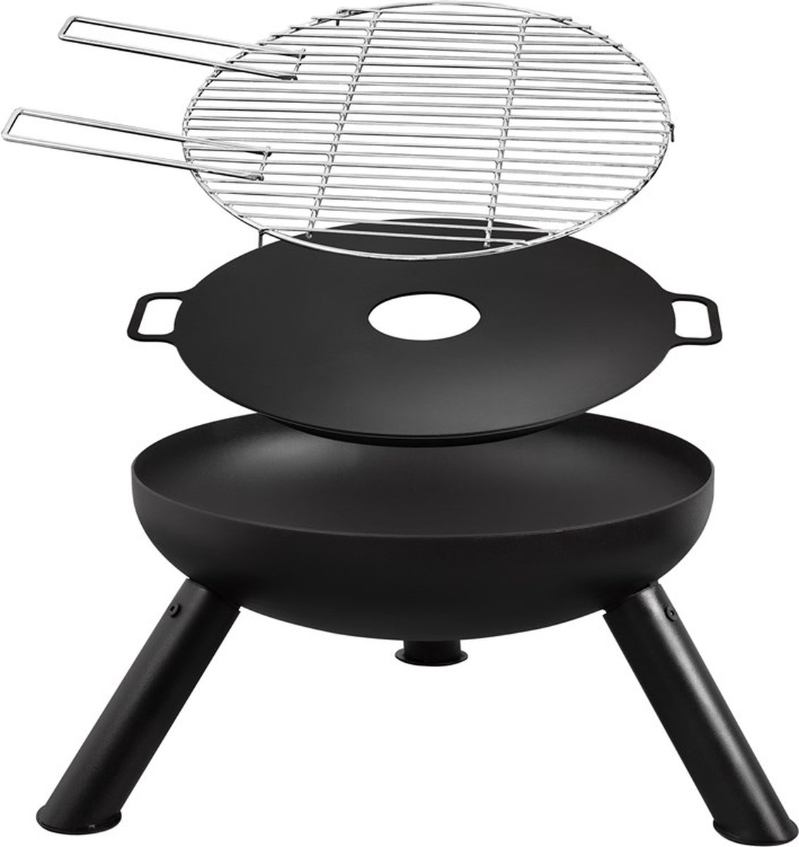 Cosi: Livin' Flame Grillplaat 45CM (Jada) - Zwart | bol.com