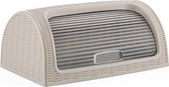 Broodtrommel - Brood box - Brood bewaardoos - 42x27x19cm - Lichtbruin ...