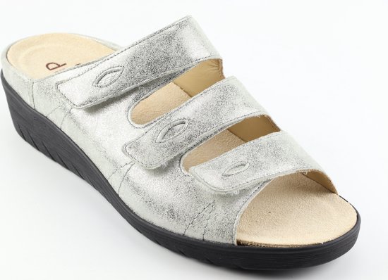 Durea Slipper 7369 044 Grijs 6683 - Wijdte G - Maat 8 | bol