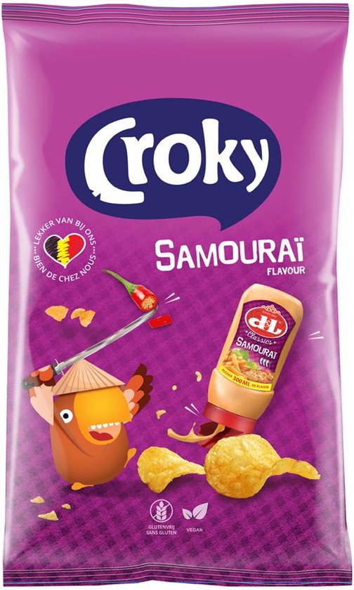 Croky chips Samurai D&L 40g x 20 in displaydoos | bol