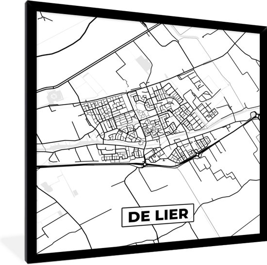 Fotolijst incl. Poster - Kaart - Plattegrond - De Lier - Stadskaart ...