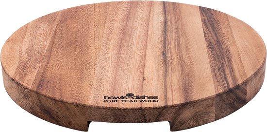 Bowls and Dishes Pure Teak Wood Ronde Borrelplank | Tapasplank ...