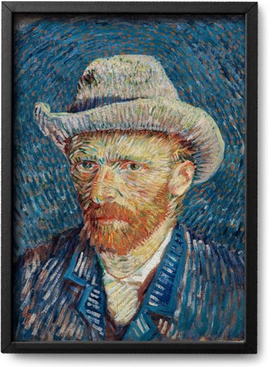 Poster Vincent van Gogh - A4 - 21 x 30 cm - Inclusief lijst (Zwart ...