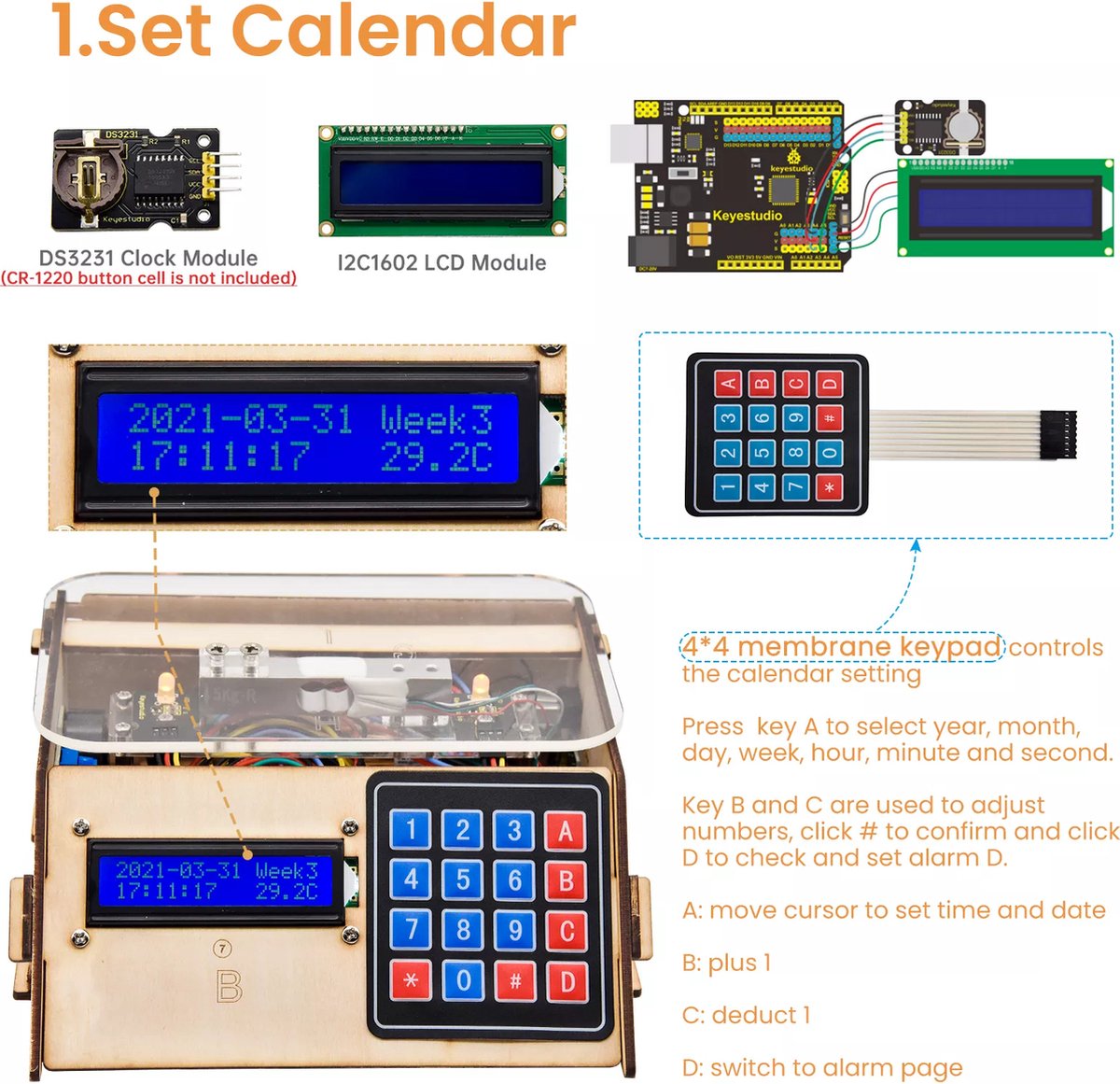Keyestudio Scale - weegschaal Kit voor Arduino met standaard moederbord ...