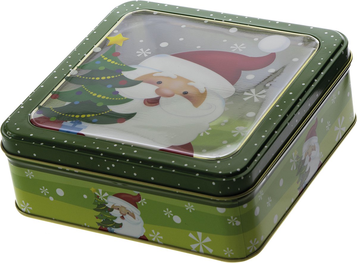 metalen doos verpakking kerstman kerstboom versiering decoratie | bol.com