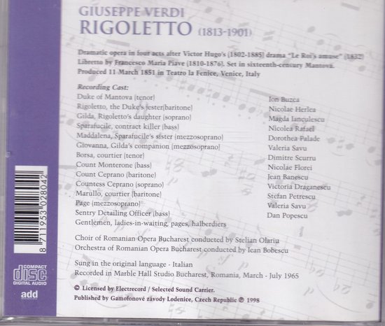 Rigoletto - Giuseppe Verdi - The grand opera collection - Choir of ...