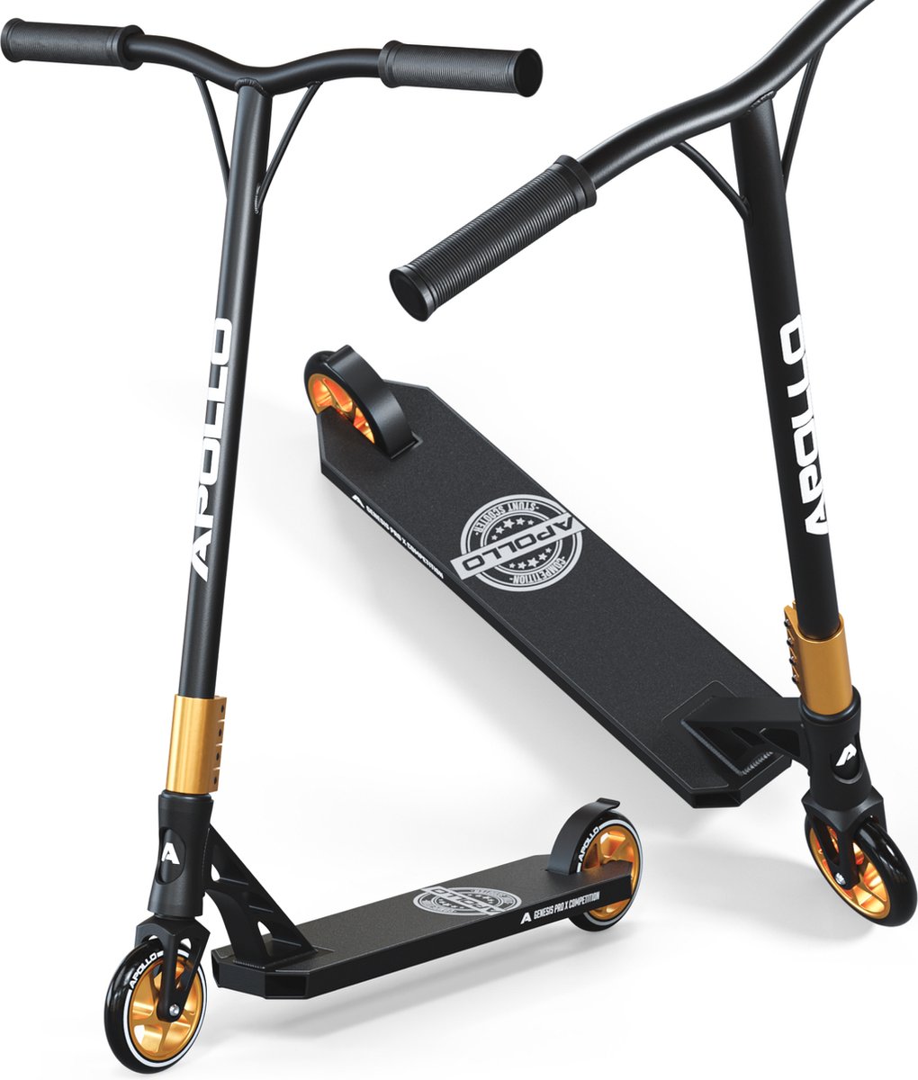 Apollo Professionele Stuntstep Genesis Pro X Competition - Zwart/Goud | bol