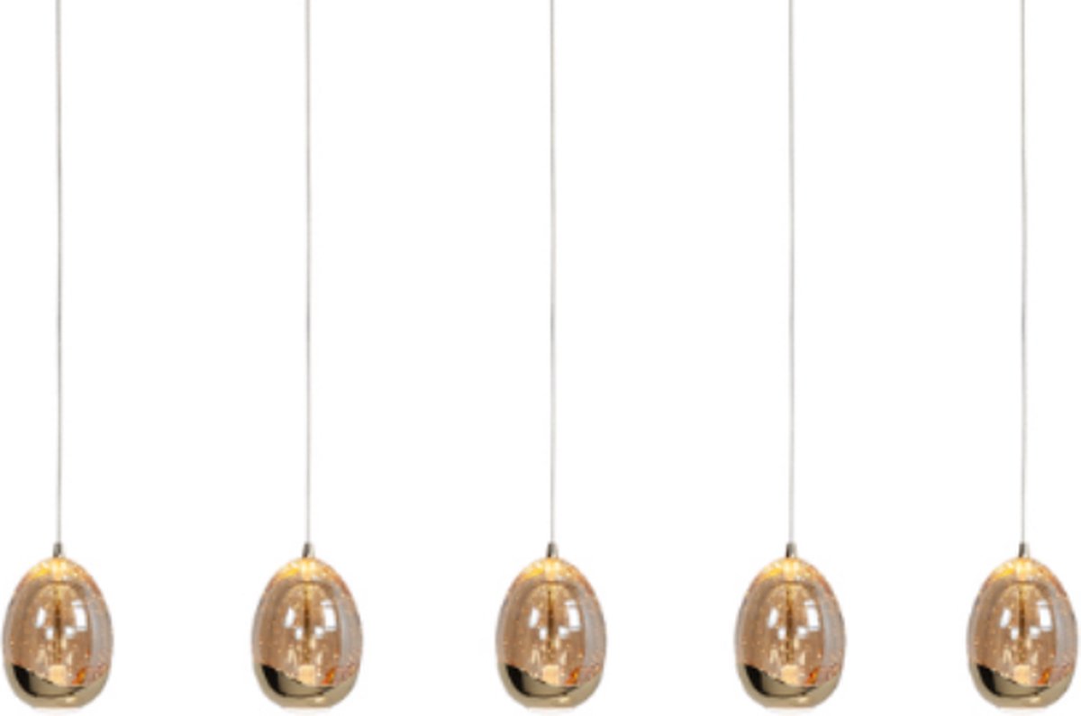 Hanglamp Highlight Golden Egg - Incl. Geïntegreerde LED- Lengte: 108 cm - Zwart | bol.com