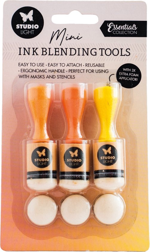 Studio Light Essentials Ink Blending Tools + Replacement Foam Pads 20mm ...