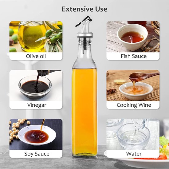 Olie Azijn Dispenser – Luxe Flessen voor Olie en Azijn – Keuken ...