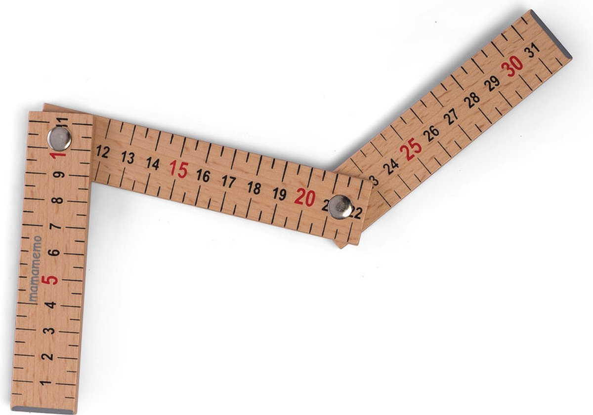 Mamamemo - Meetlat Hout - Houten speelgoed | bol.com