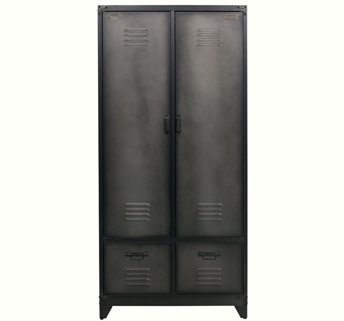 vtwonen Lockerkast Grou - Metaal - Zwart - 90 x 190 x 50 cm (BxHxD ...