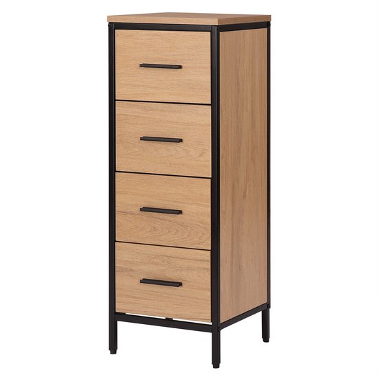 Badkamerkast - Commode - met 4 lades - Zijdelingse vrijstaande ...