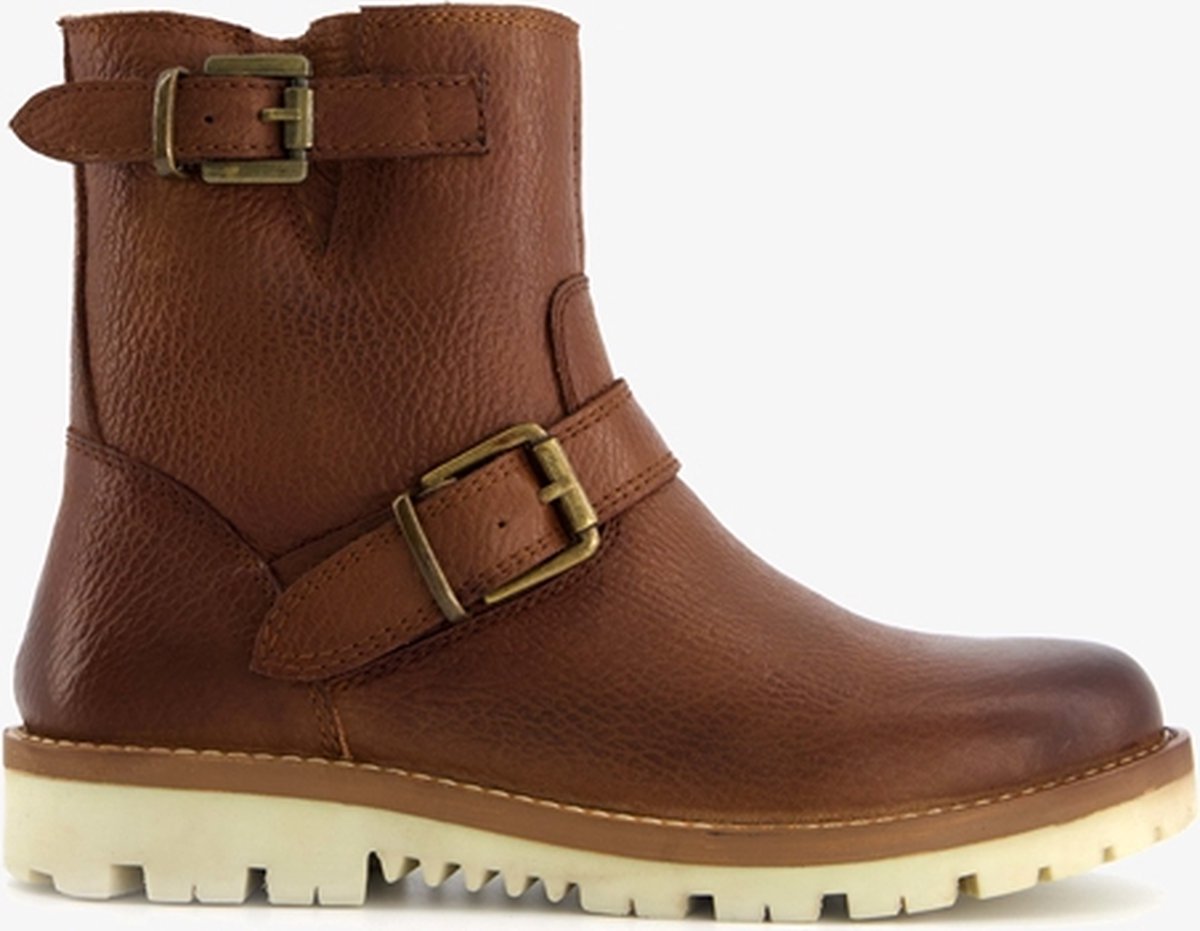 Groot leren jongens boots - Cognac - Maat 30 - Echt leer | bol.com