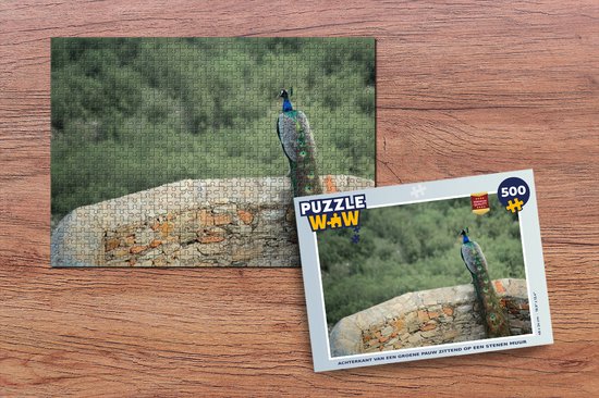 Puzzel Pauw - Muur - Bos - Legpuzzel - Puzzel 500 stukjes | bol