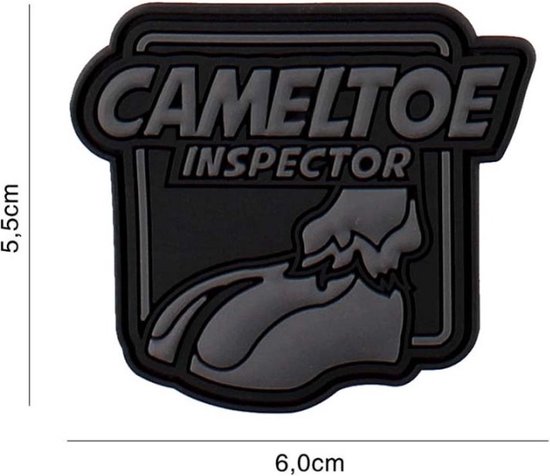 Embleem 3D PVC Cameltoe Inspector Zwart/Grijs | bol