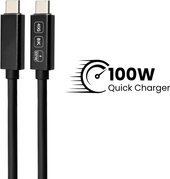 Somstyle USB 4.0 Kabel - USB-C naar USB-C - 100 W - 40Gbps ...