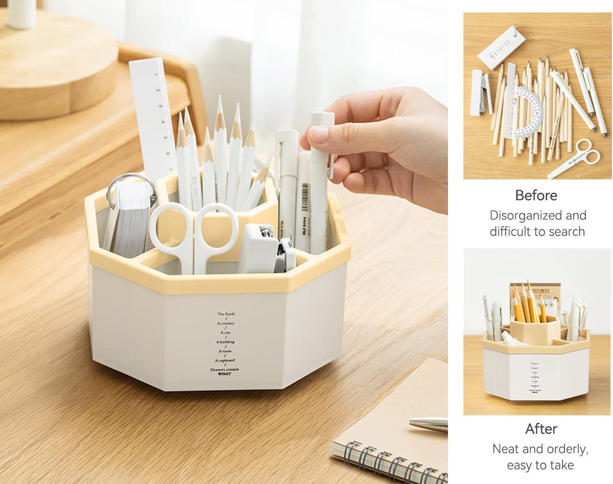 Pennenhouder bureau, 360 graden pennenhouder draaibaar, 5 ...