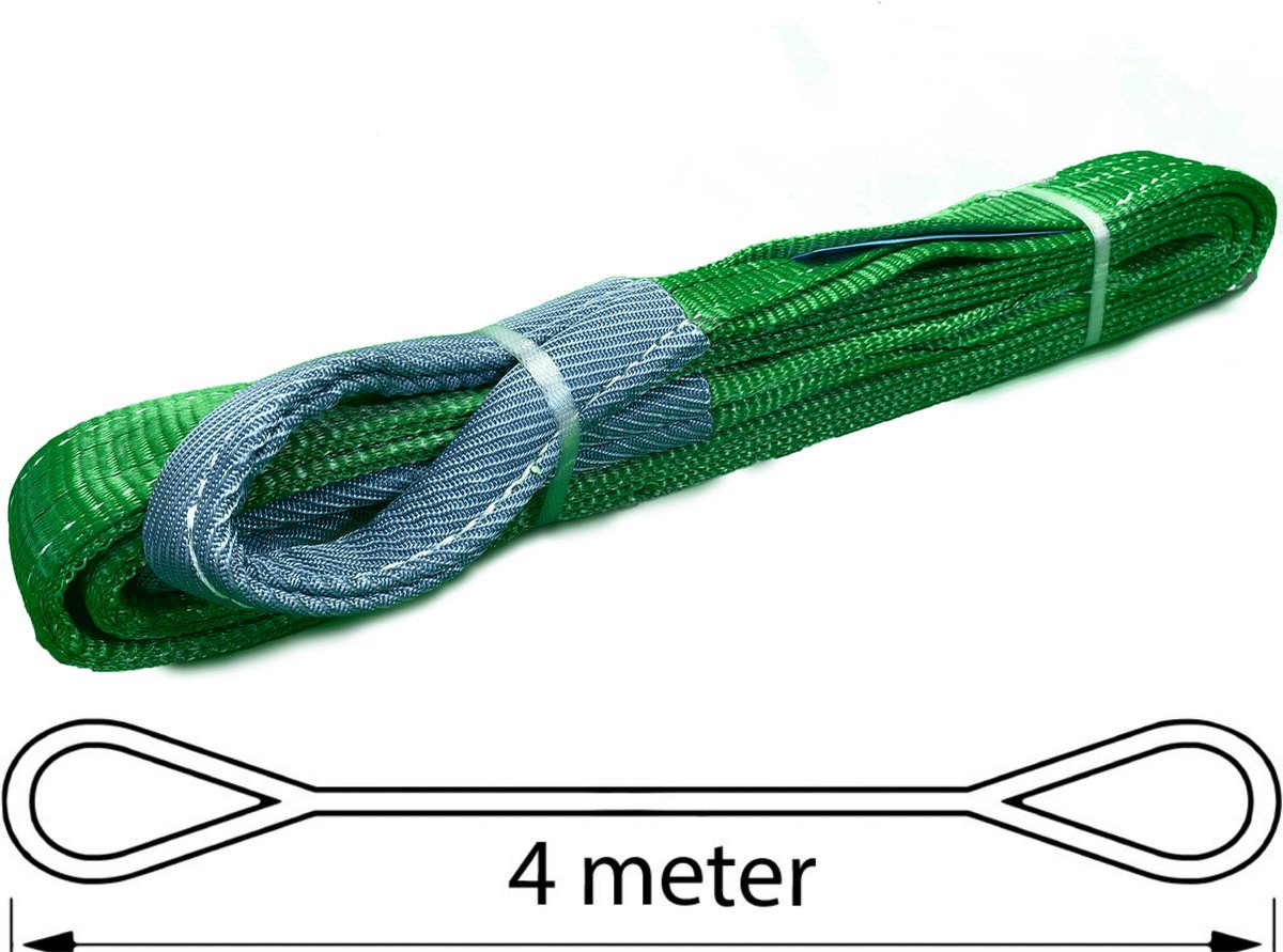 TETRA Hijsband - Werklast 2 Ton - Lengte 4 Meter - Hijsbanden - Heffen ...