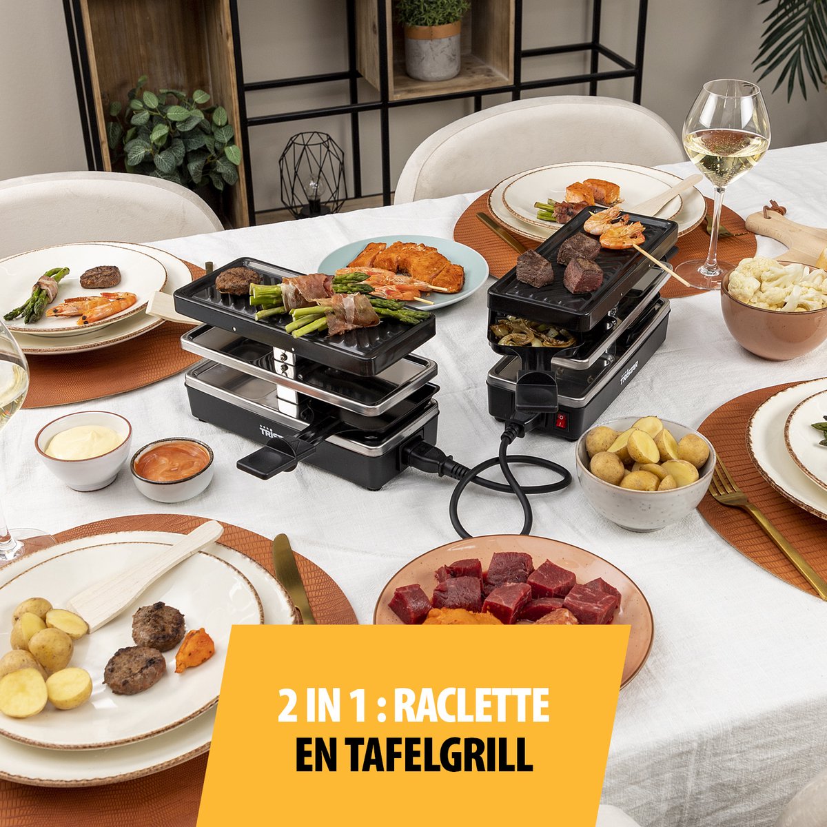 Tristar Gourmetstel RA-2742 - Raclette - Uitbreidbaar en koppelbaar ...